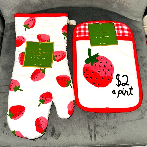 kate spade | Kitchen | Kate Spade Strawberry Kitchen Set | Poshmark